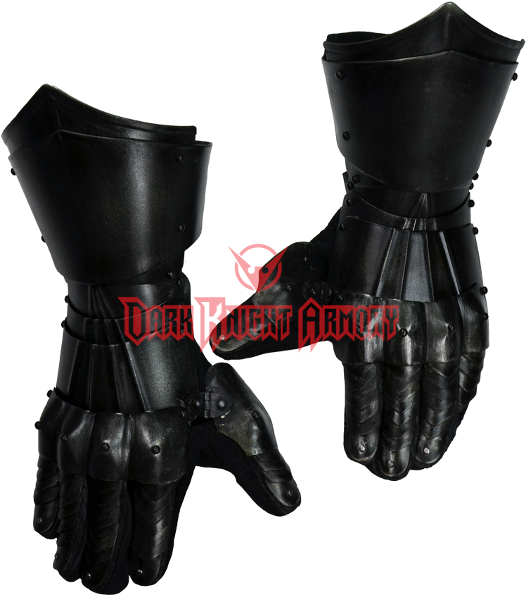 Download Black Armored Gauntlets - Full Size PNG Image - PNGkit