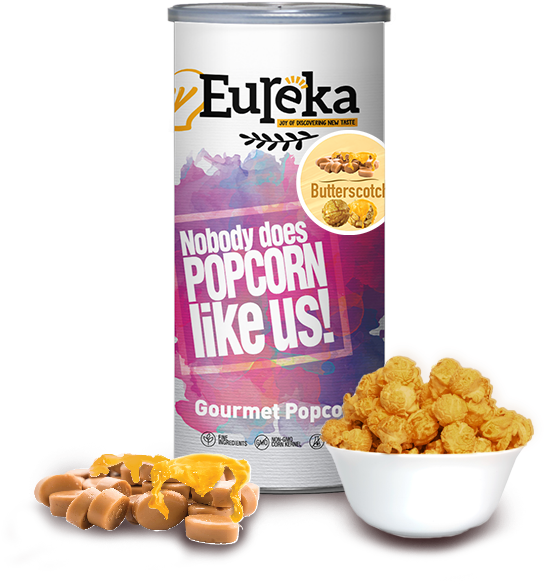 Download Butterscotch Popcorn - Eureka Popcorn Salted Egg - Full Size ...