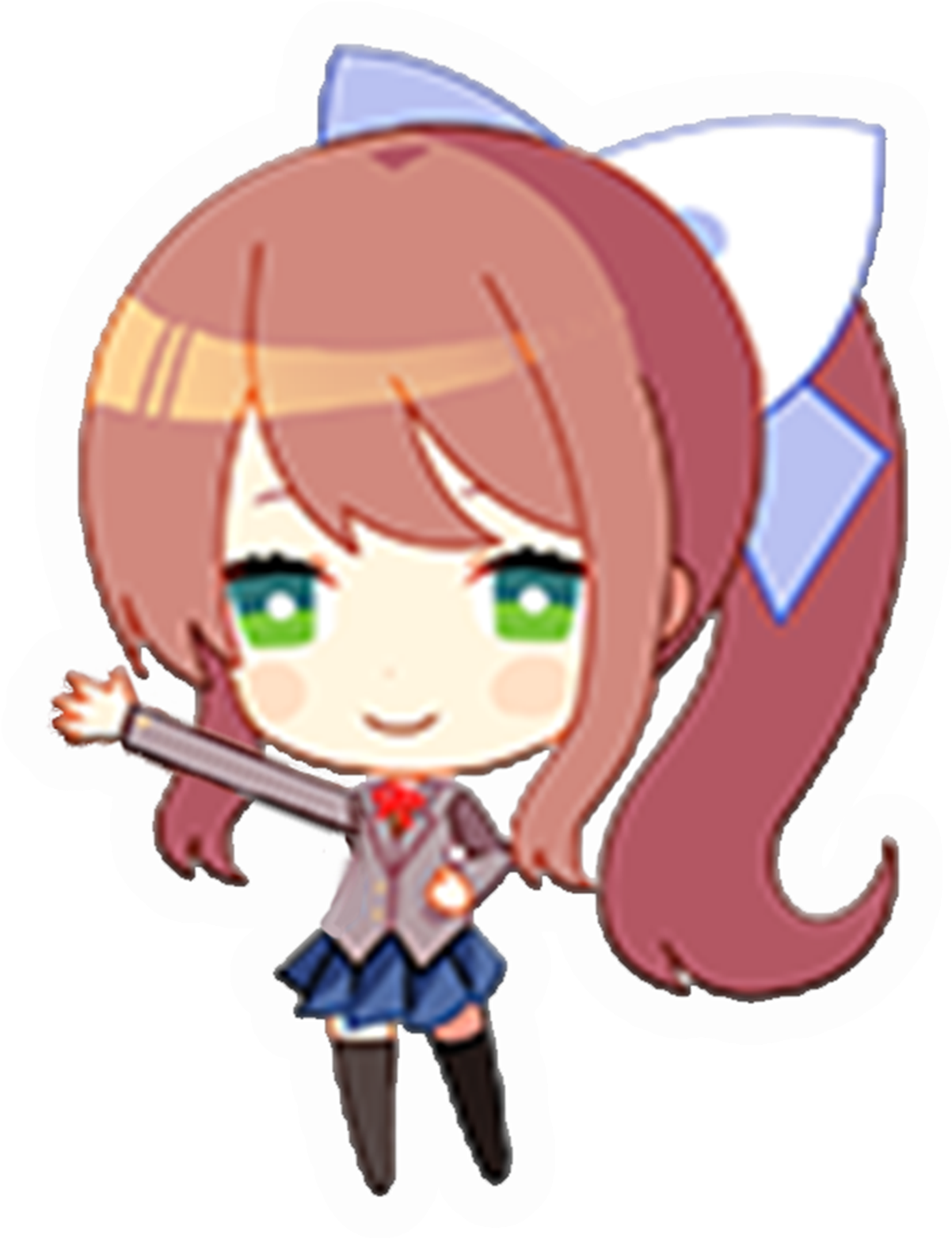 Download Fun Chibi Monika Presents Ddlc Png Monika Doki Reddit - Doki Doki Literature Club ...