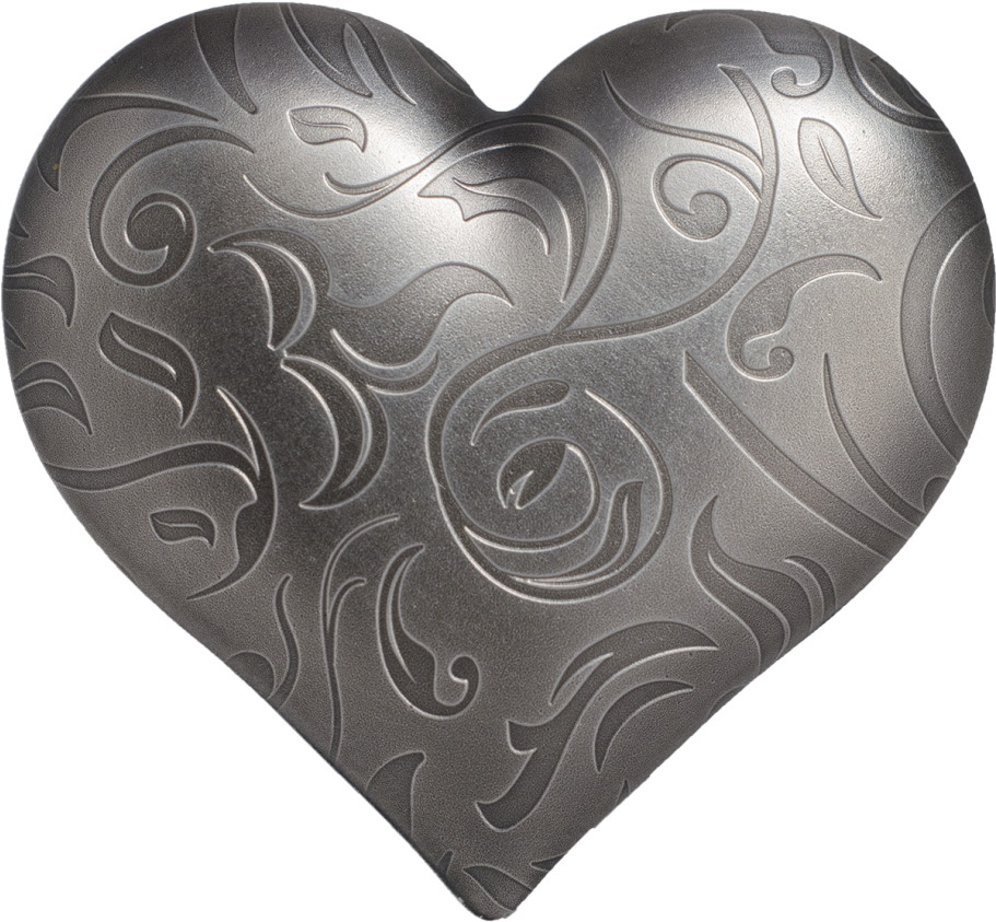Download Silver Heart - Silver Heart Shapes - Full Size PNG Image - PNGkit
