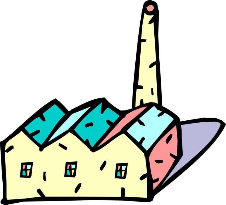 Download Vector Illustration Of Industrial Manufacturing Factory - Full ...