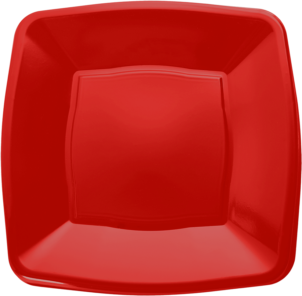 Download Red Square Disposable Plastic Party Side Plates 7"/18cm ...