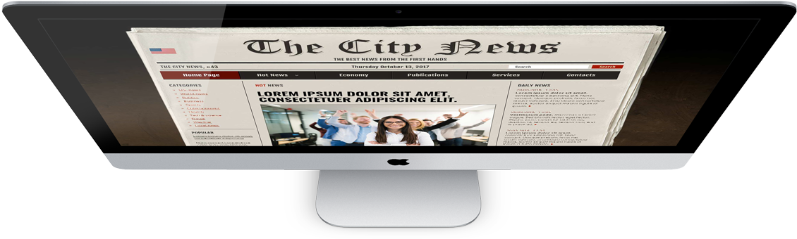 Download Newspaper Free Photoshop Template - Computer Monitor - Full ...