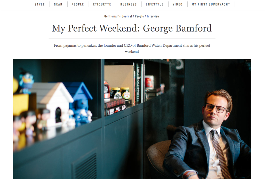 Download Perfect Weekend George Bamford Bamford Watch Department ...