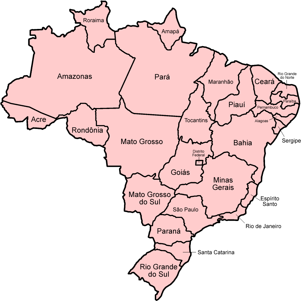 Download Brazil Map - Simplified Map Of Brazil - Full Size PNG Image ...