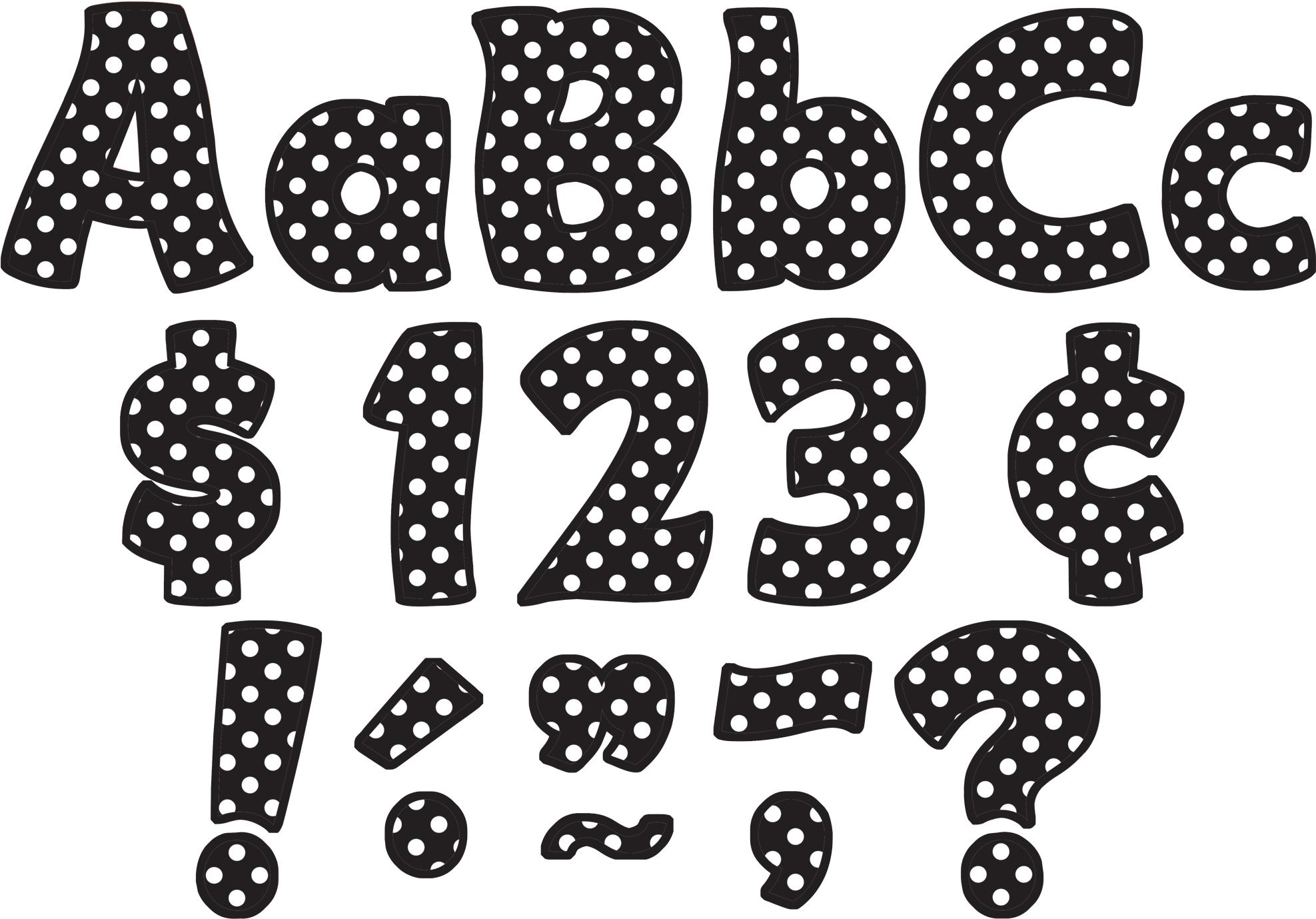 Download The Alphabet With Polka Dots Style Graffiti Letters - Black ...