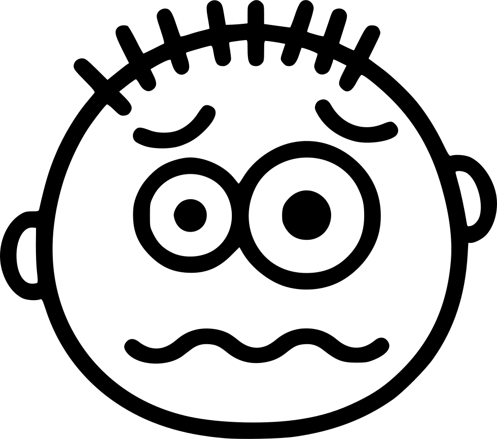 Download Png File - Scared Face For Coloring - Full Size PNG Image - PNGkit