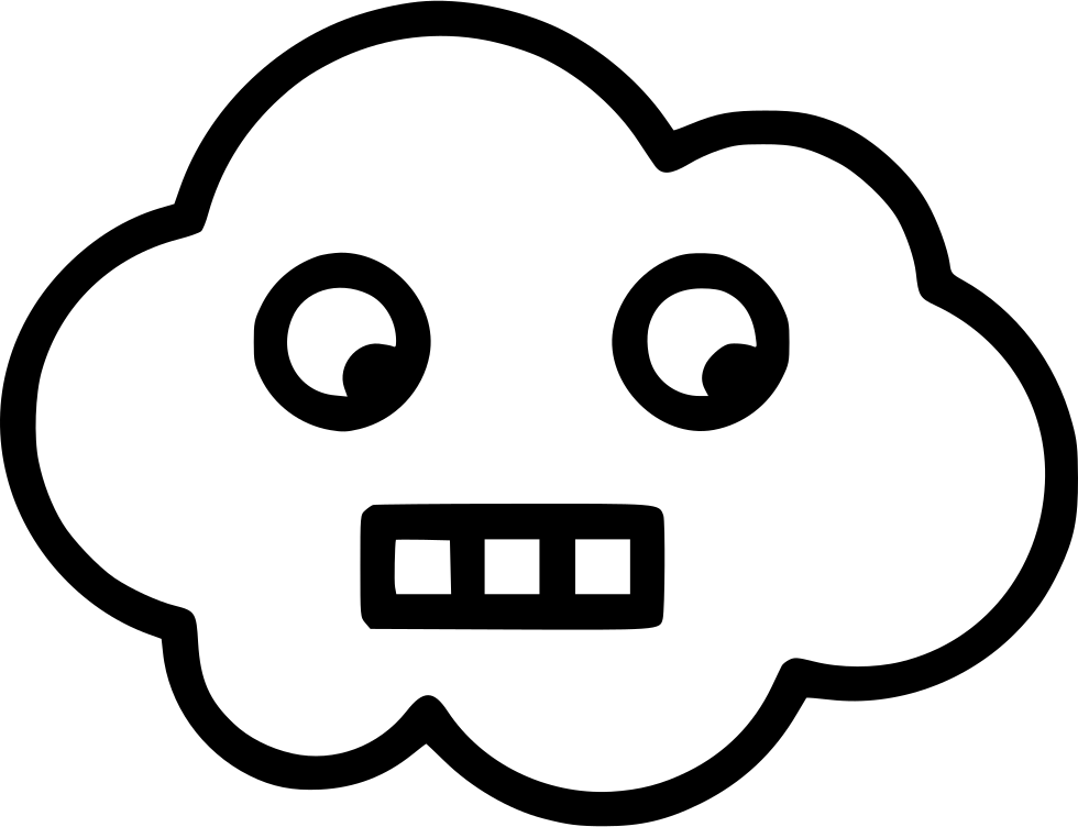 Download Cloud Scared Shocked Comments - Happy Cloud Png Icon - Full ...
