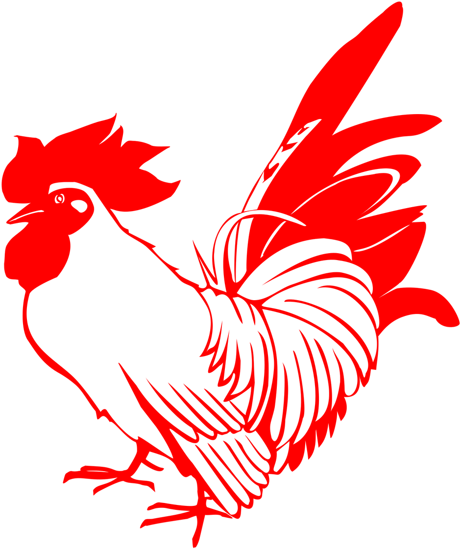 Download Rooster Silhouette Stencil - Rooster Stencil - Full Size PNG ...