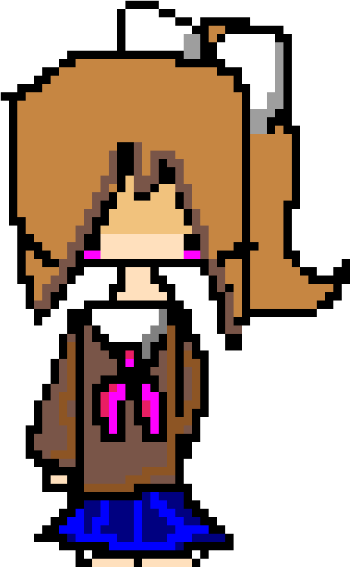 Download Monika From Ddlc - Cartoon - Full Size PNG Image - PNGkit