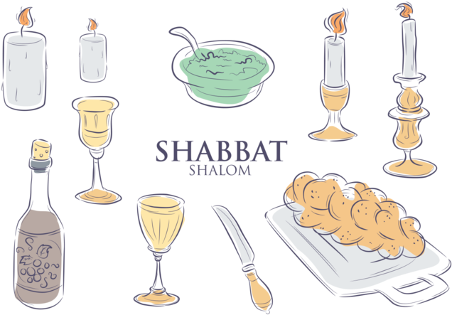 Download Shabbat Icons Vector - Shabbat Meal Clip Art - Full Size PNG ...
