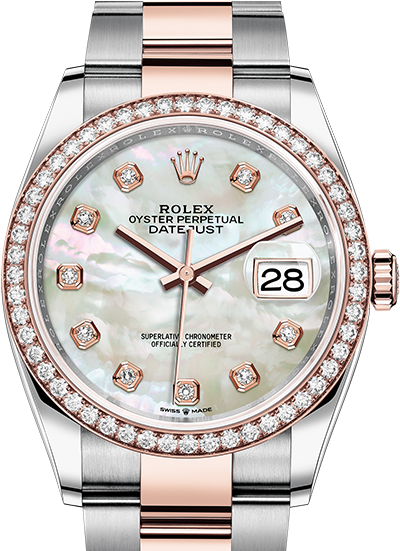 Download Fake Rolex Men's Watch - Rolex Datejust 36 Everose Gold - Full ...