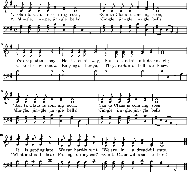 Download Primary Christmas Songs/jingle Bells - Sheet Music - Full Size ...