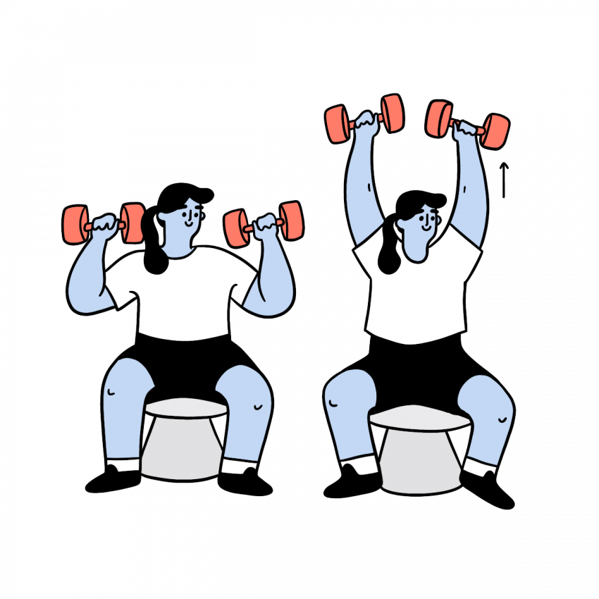 Download Overhead Press - Cartoon - Full Size PNG Image - PNGkit
