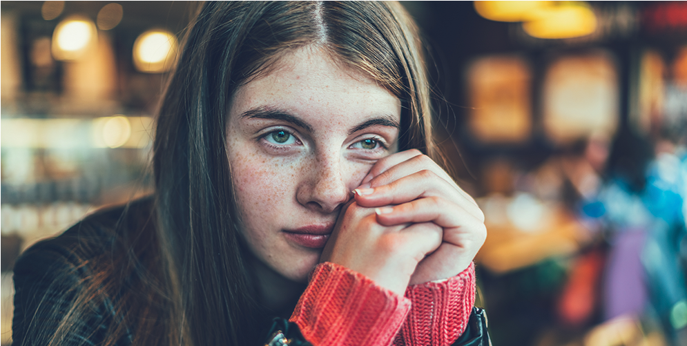 Download A Teenage Girl Looks Distressed At A Cafe - Adolescence - Full ...