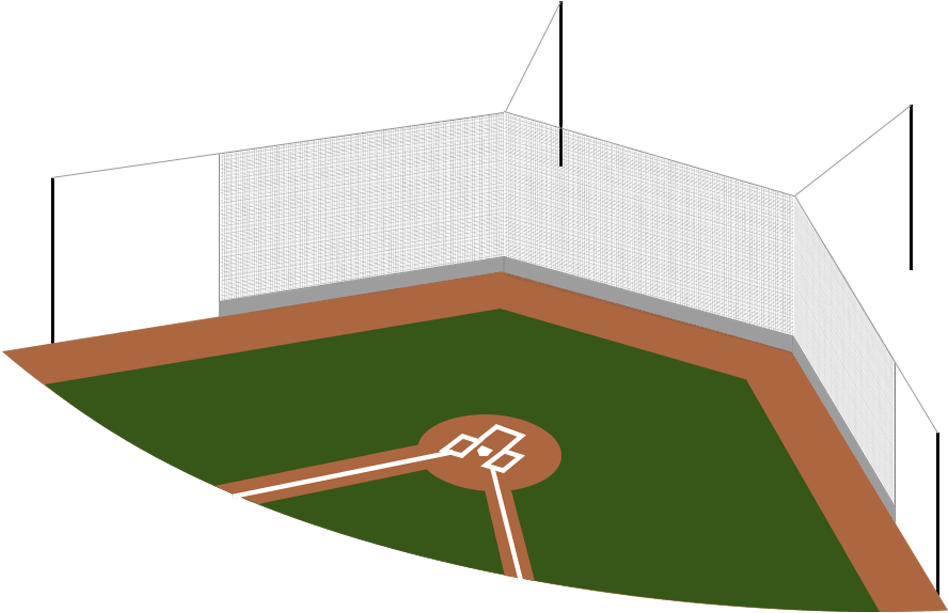 Download Rough Sketch Of A Tie-back Cable Backstop Netting System ...