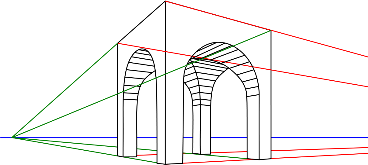 Download 1200px 2 Punktperspektive - 2 Point Perspective Arch - Full ...