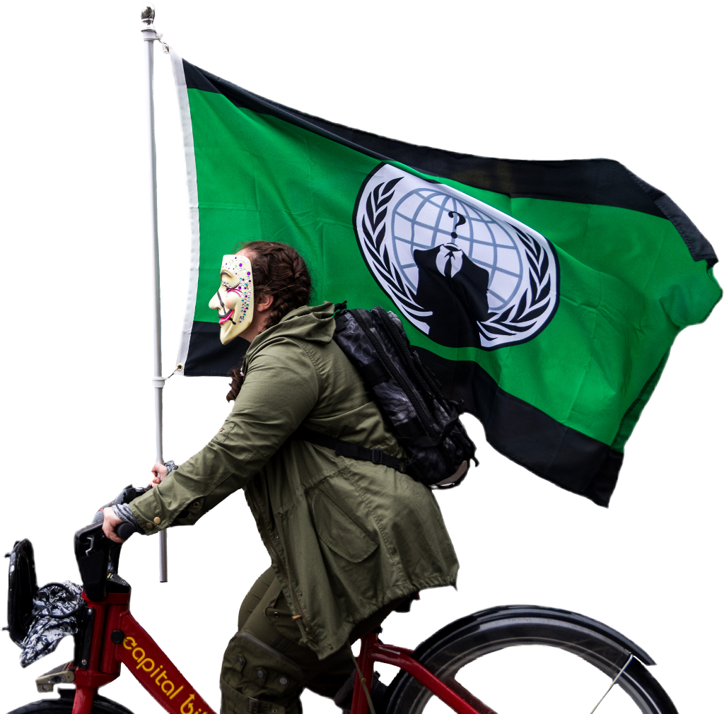 Download Anonymous Bike Green Flag Activism Ride Mask Guyfawkes ...