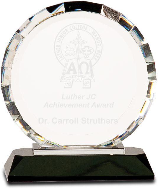 Download Crystal Round With Rectangle Facets On Black Crystal - Trophy ...