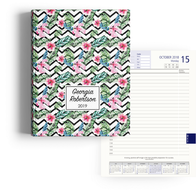Download Floral Zig Zag Diary Management - Paper - Full Size PNG Image ...