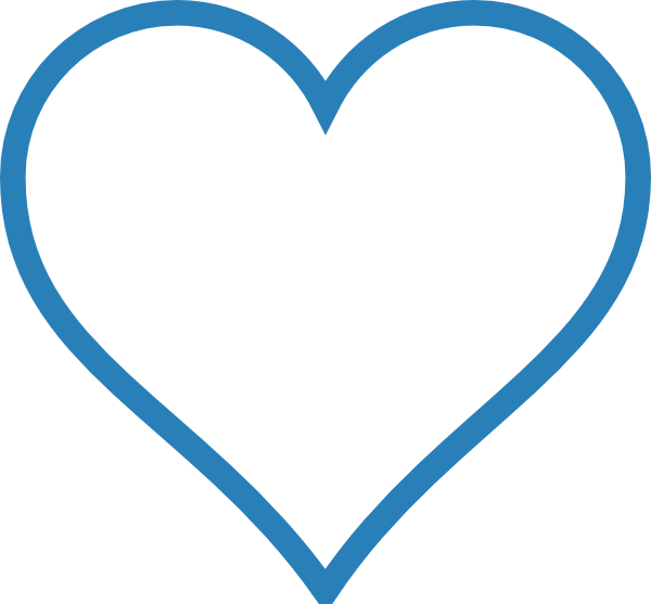 Download Blue Outline Heart Svg Clip Arts 600 X 557 Px - Full Size PNG ...