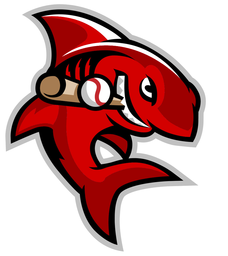 Download Shark Playing Baseball Clipart - Shark Baseball Logo - Full ...