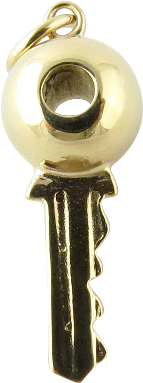 Download Vintage 14 Karat Yellow Gold Key Charm- This Lovely - Locket ...