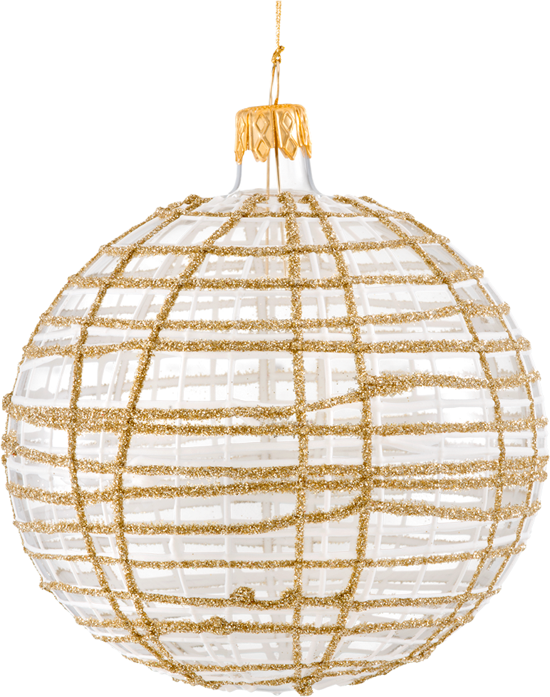 Download Glass Bauble Clear With Lattice Pattern, 10 Cm - Sphere - Full ...