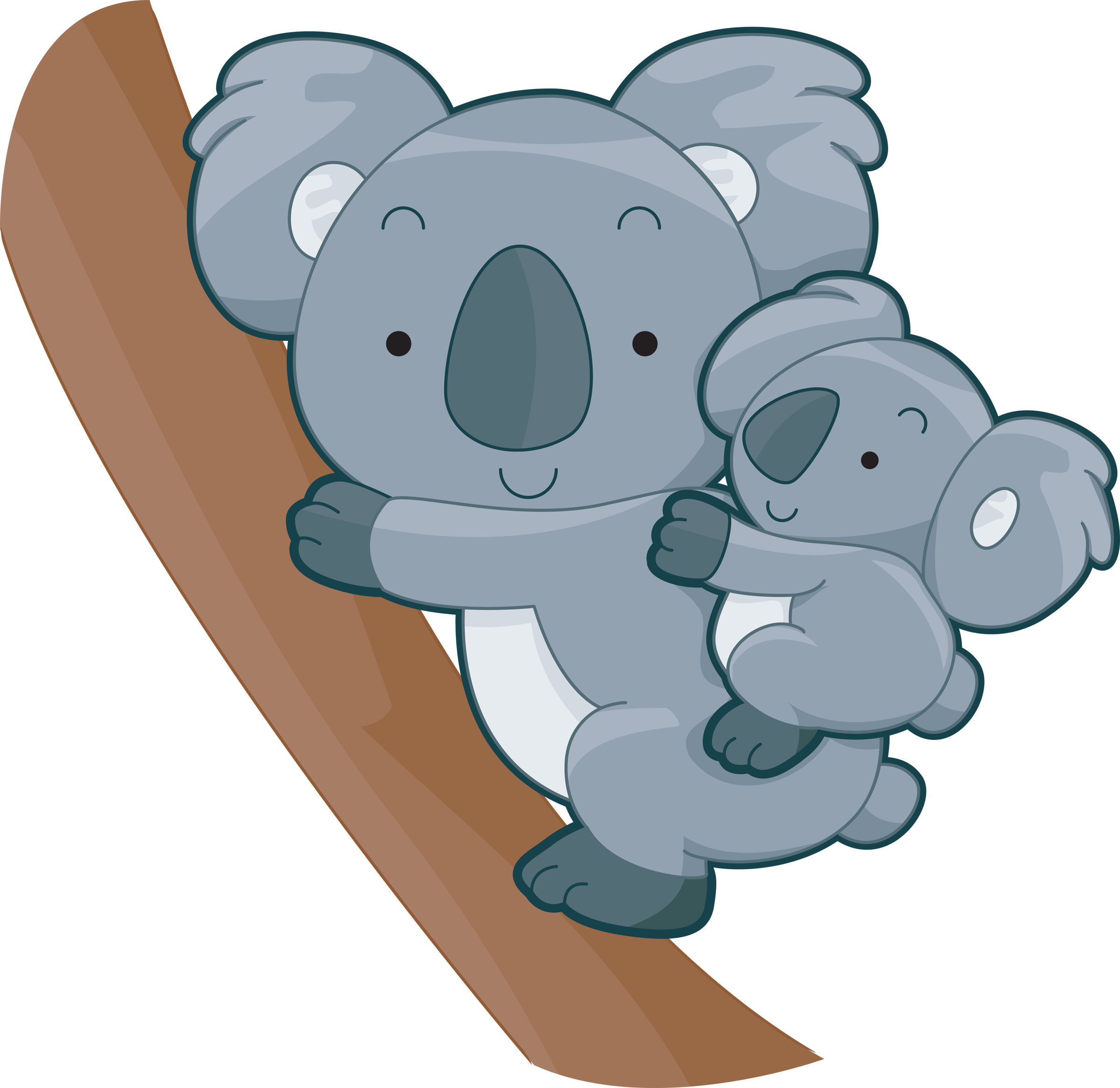 Download Cute Koalas Cute Animal Clipart, Baby Koala, Koala - Koala With Baby Cartoon - Full ...