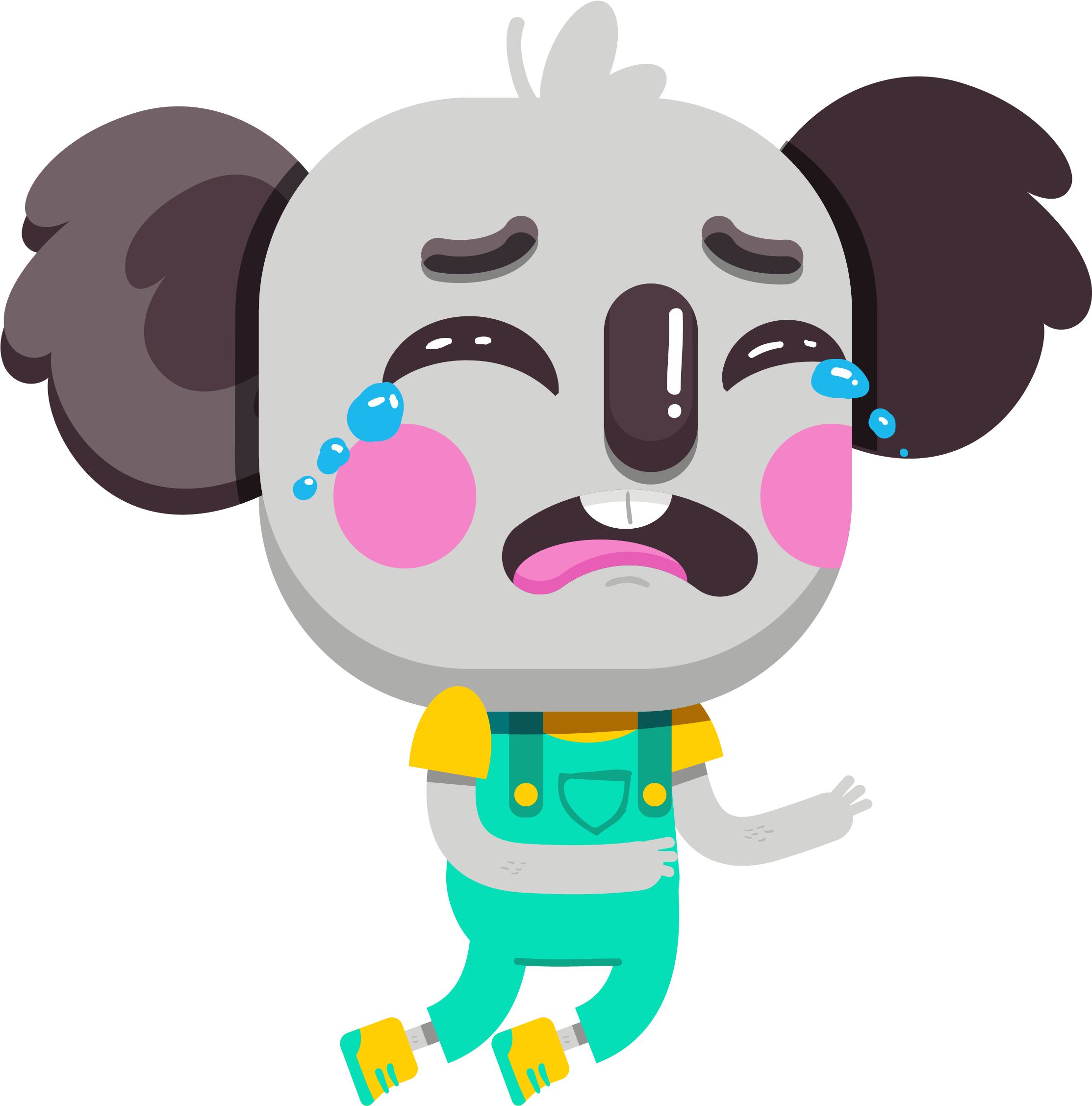 Download Cute Koala Vibes Messages Sticker-2 - Cartoon - Full Size PNG ...