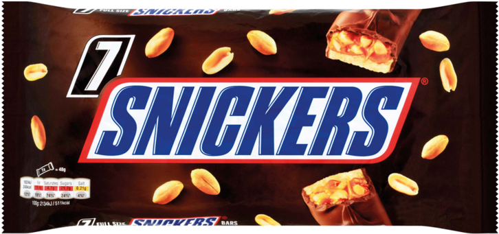 Download Snickers Multipack 7x48g - Chocolate Candy - Full Size PNG ...