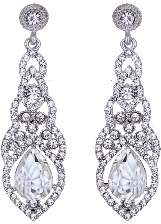 Download Fancy Diamond Earrings - Full Size PNG Image - PNGkit