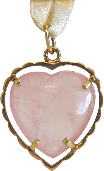 Download Vintage Rose Quartz Pendant, 14k Yellow Gold, Ca - Locket ...