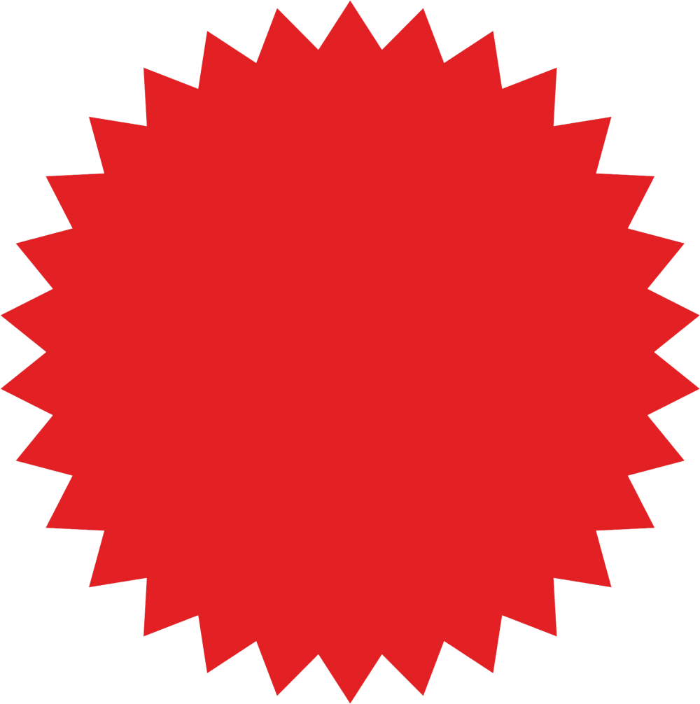 Download Transparent Starburst High Quality Png - 25% Stickers - PNGkit