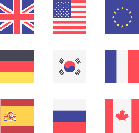 Download International Flags - Square Flag Icons - Full Size PNG Image ...