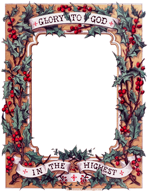 Download Transparent Description Of The Illustration - Holly Frame ...