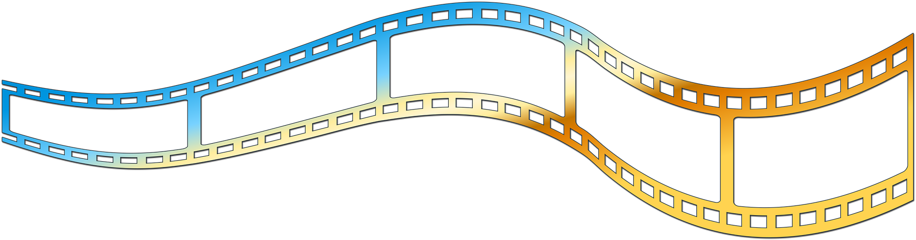 Download Film Vector Color Strip - Gold Film Strip Png - Full Size PNG ...
