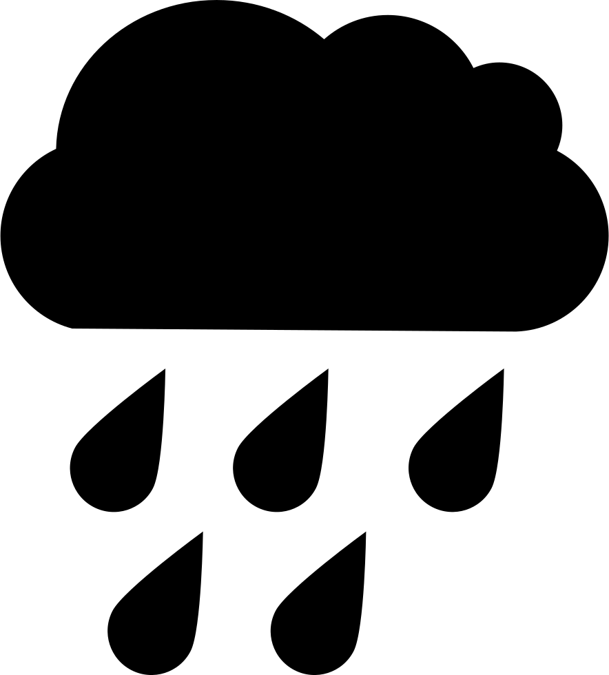Download Raindrops Falling Of A Black Cloud Comments - Pioggia Icona ...