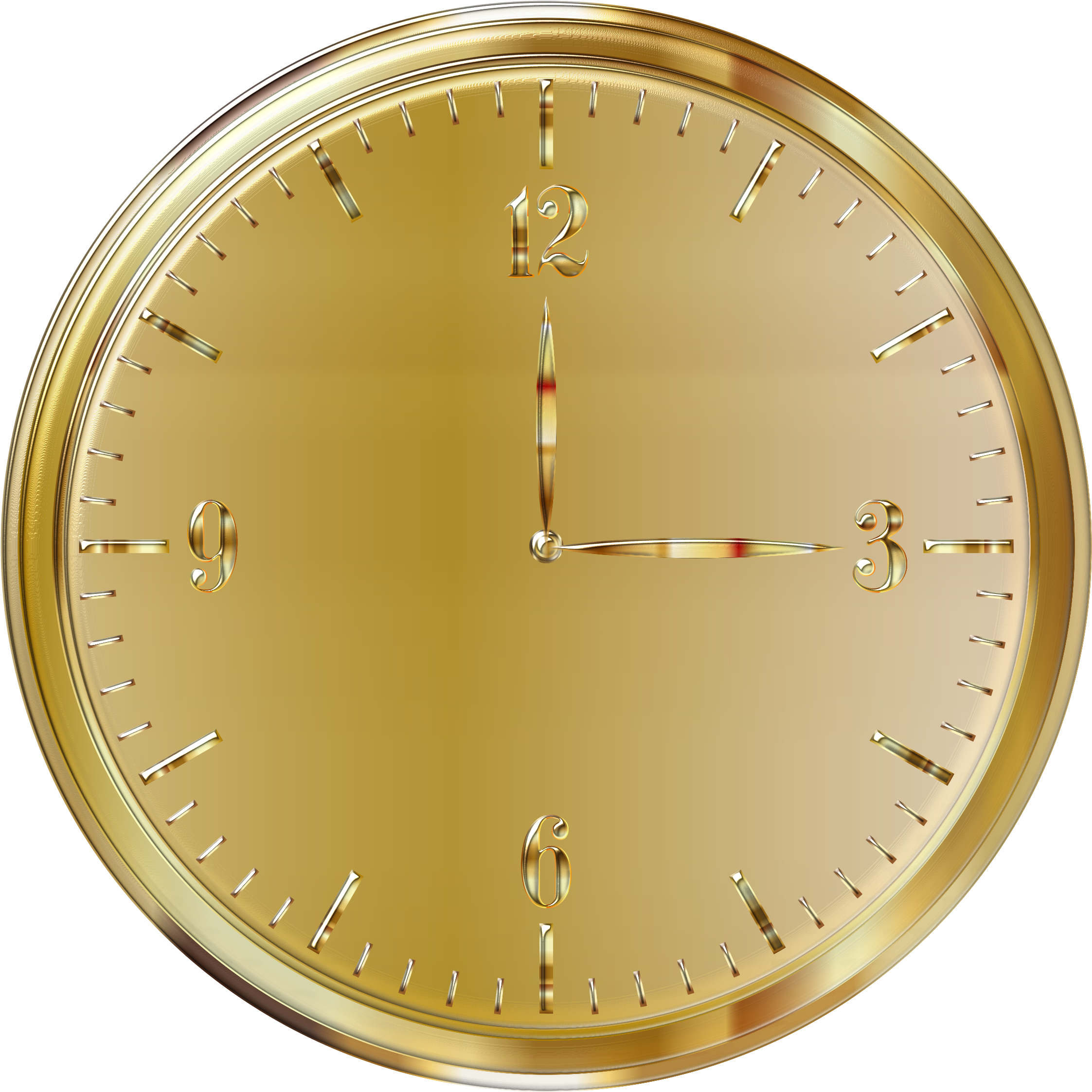 Gold Clock Hand Clipart