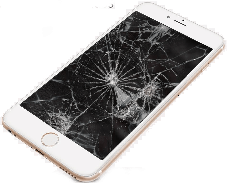 Download Closup Picture Of Cracked Screen Iphone 6 Gold - Elv Tempered ...