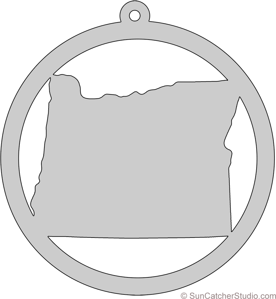 Download Oregon Map Circle Free Scroll Saw Pattern Shape State - Circle ...