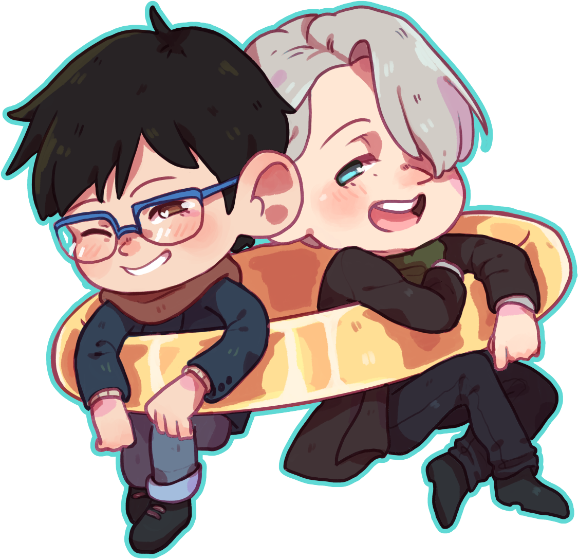 Download Viktor Nikiforov / Yuri Katsuki - Cartoon - Full Size PNG ...