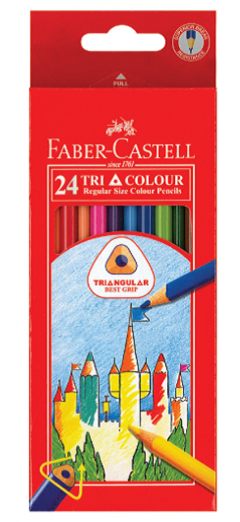 Download Transparent Faber Castell 12 Tri Colour Pencils - PNGkit