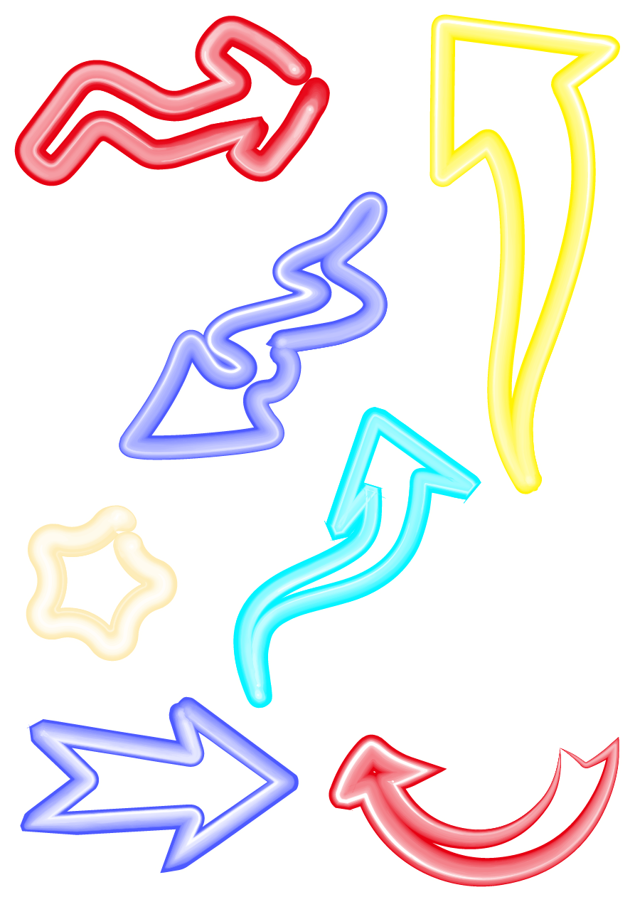 Download Neon Special Effects Color Personality Arrow Ai Vector - Full ...