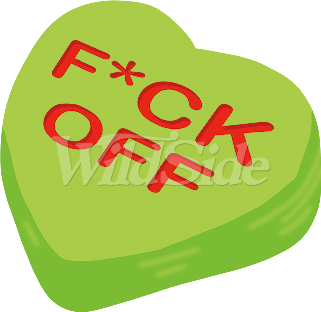 Download F*ck Off Green Heart Candy - Illustration - Full Size PNG ...