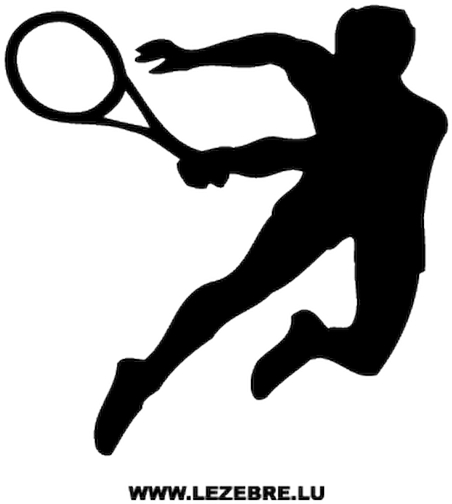 Download Transparent Sticker Joueur Tennis - Tenis Stencil - PNGkit