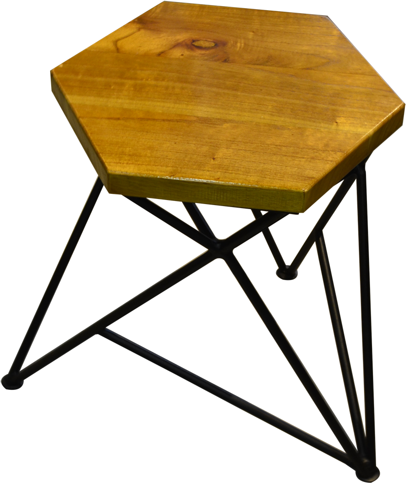 Download Stool Hexagon - Black - End Table - Full Size PNG Image - PNGkit