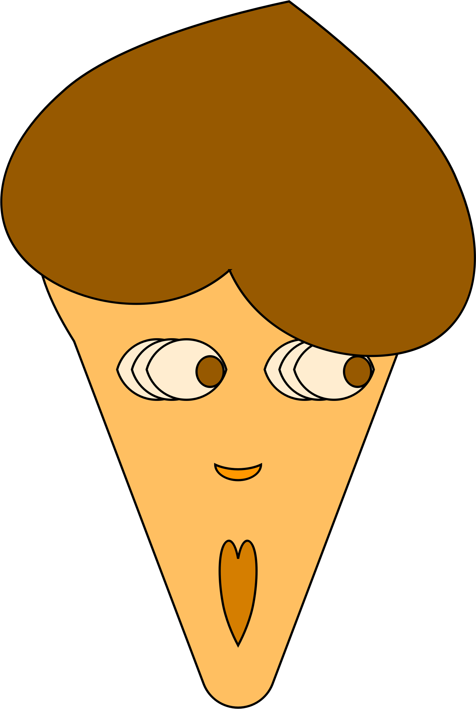 Download Big Image - Triangle Face Cartoon - Full Size PNG Image - PNGkit