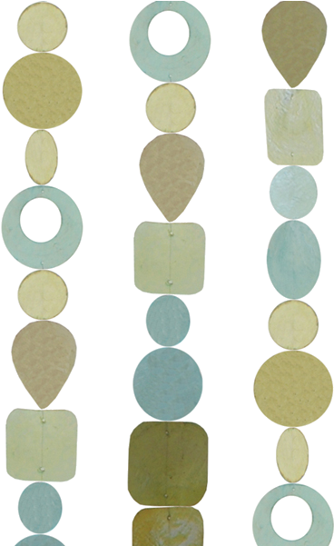 Download Spring Cool Tones Capiz Shell Strand - Vellum - Full Size PNG ...