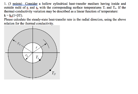 Download Consider A Hollow Cylindrical Heat-transfer Medium - Circle ...